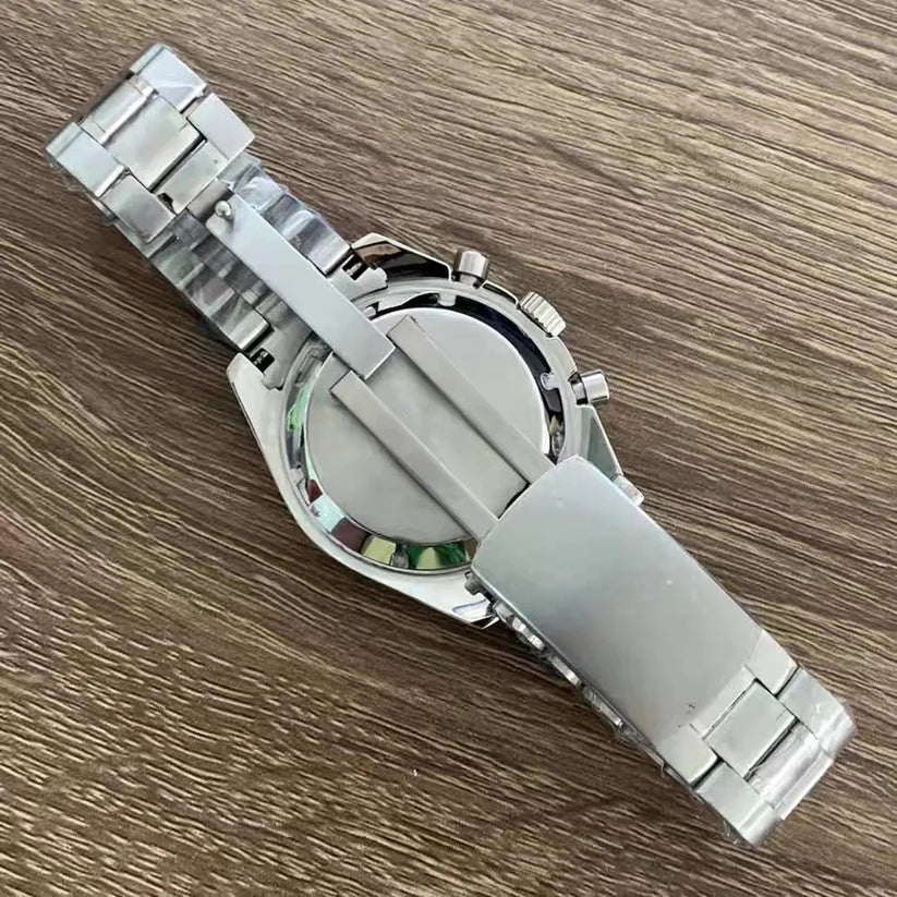 Custom Seiko "Speedmaster" Mod Watch, Black / White – Sunshine Custom Watch